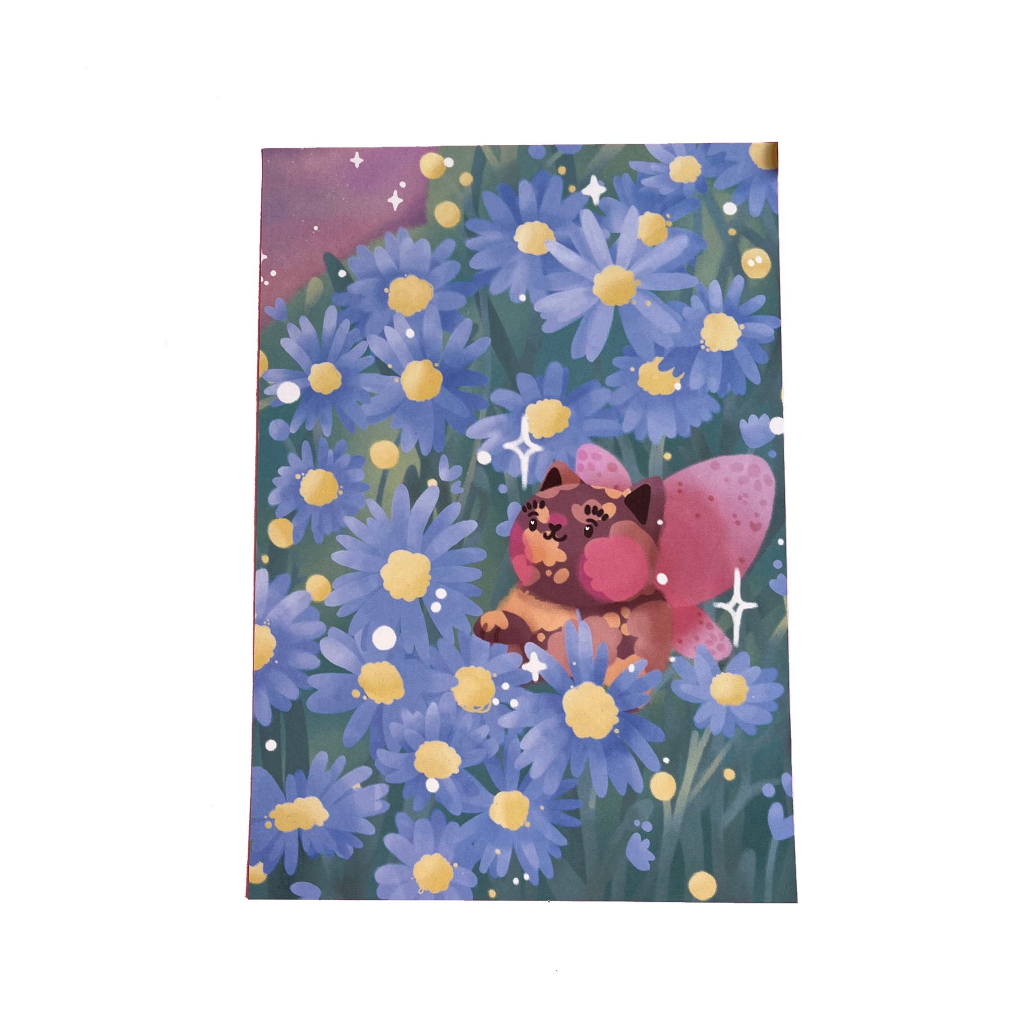 Sunflower Flower Fairy Cat Print | Independent Gift Shop Edinburgh