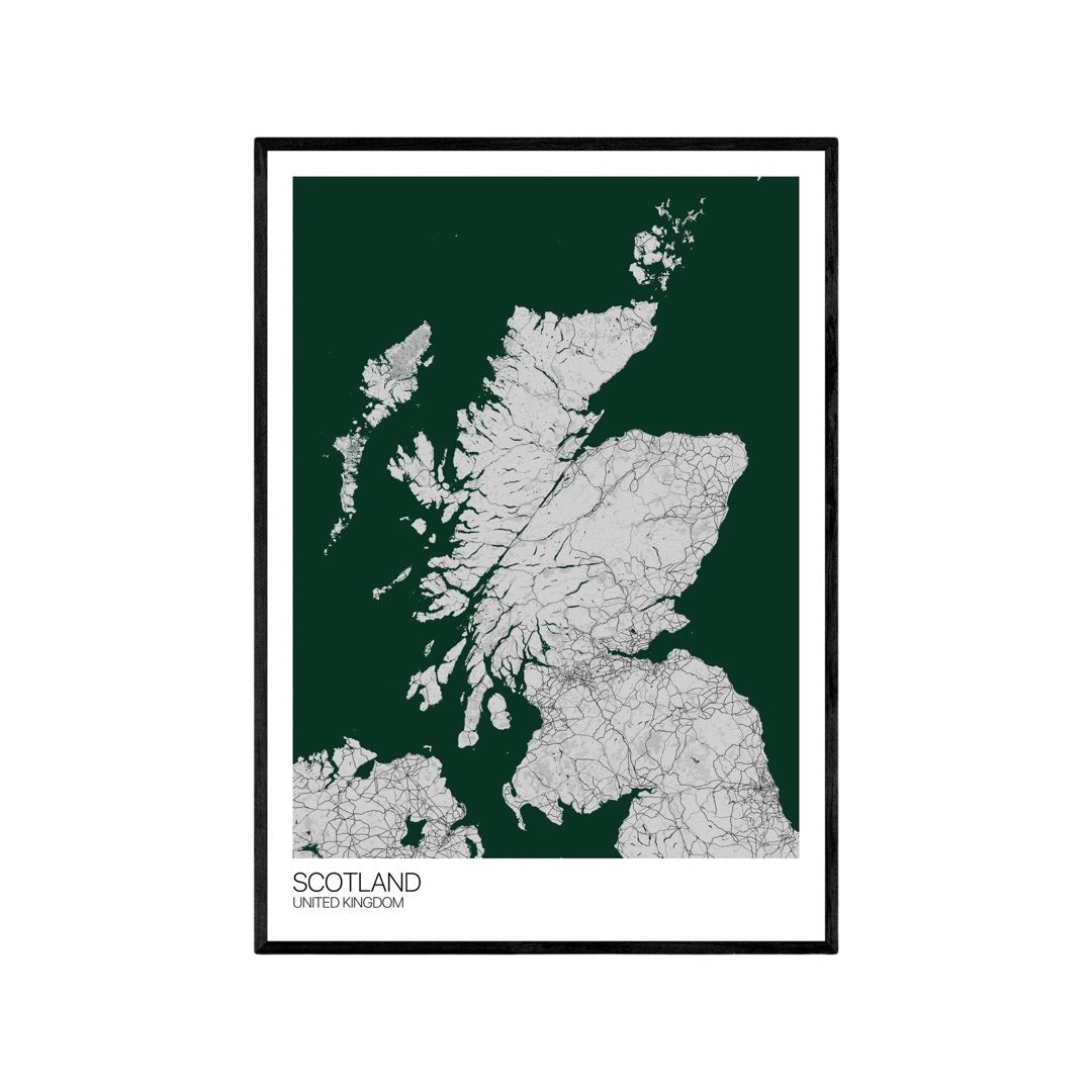 Scotland Map Print | Independent Gift Shop Edinburgh